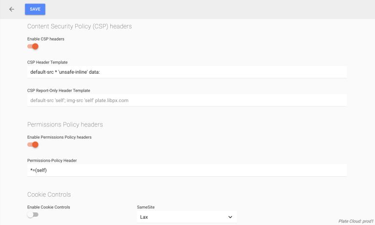 Setting CSP and Permission Policy Headers in Plate CMS Setting CSP and Permission Policy Headers in Plate CMS